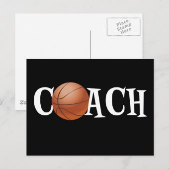 Basketball Coach Postcard | Zazzle
