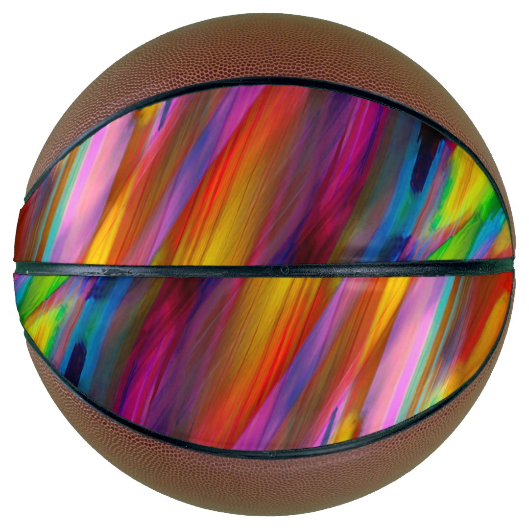 Basketball Colorful digital art splashing | Zazzle