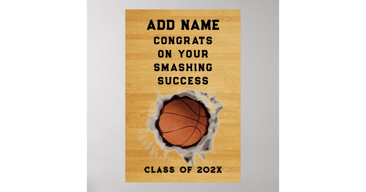Basketball Congrats Poster | Zazzle