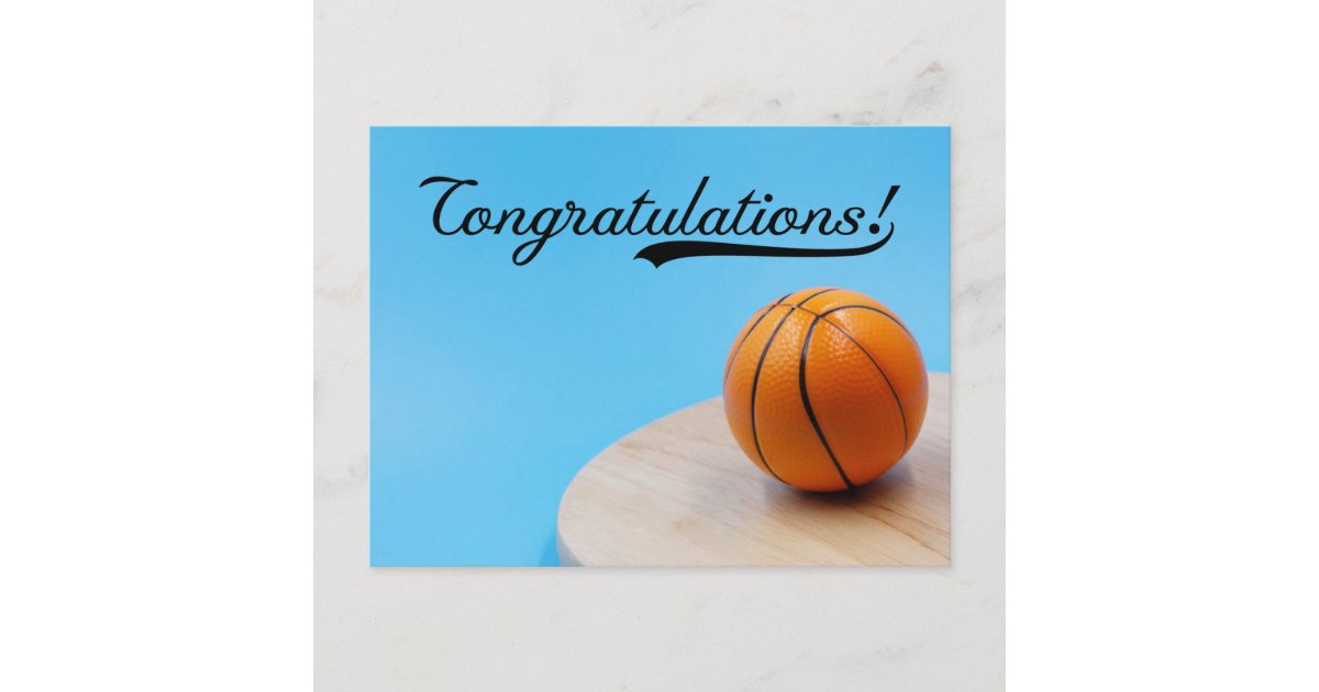 Basketball Congratulations Postcard | Zazzle