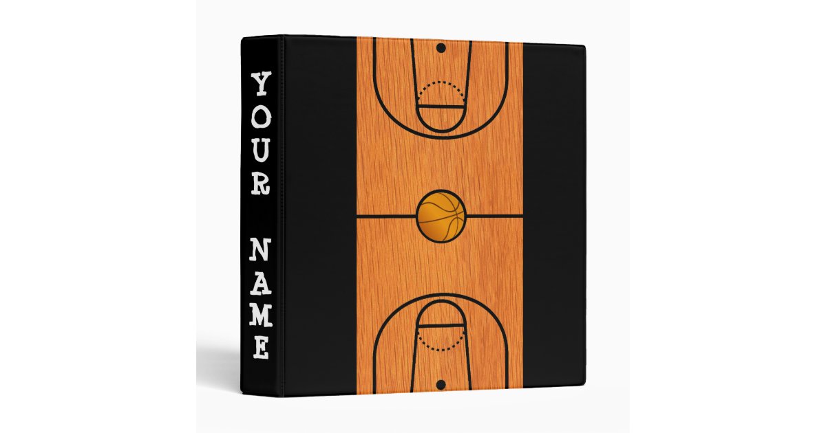 Basketball Court Binder - Custom Basketball Gifts | Zazzle