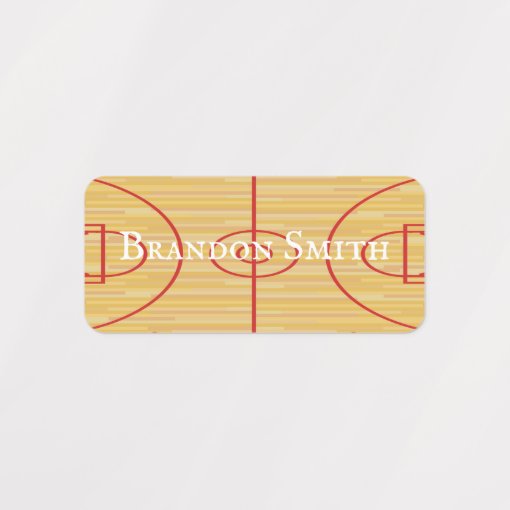 Basketball Court Design Name Tags Labels | Zazzle
