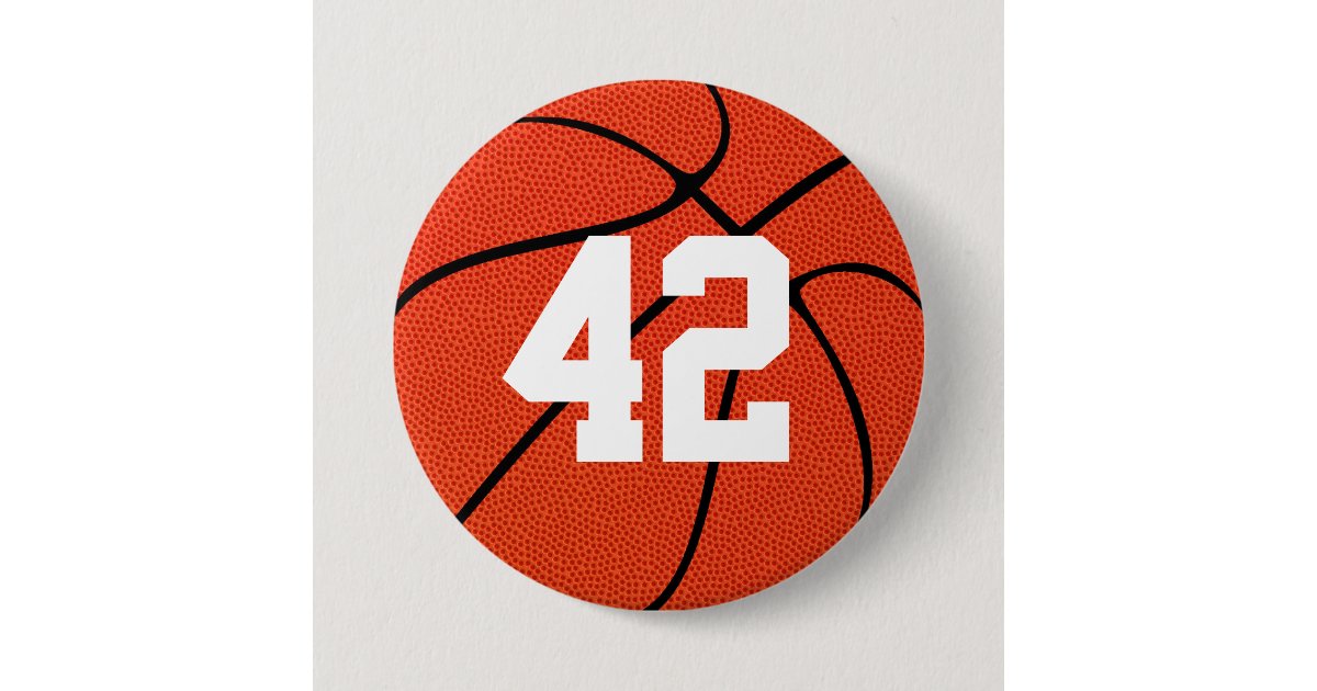 Basketball Custom High Definition Button Pin | Zazzle