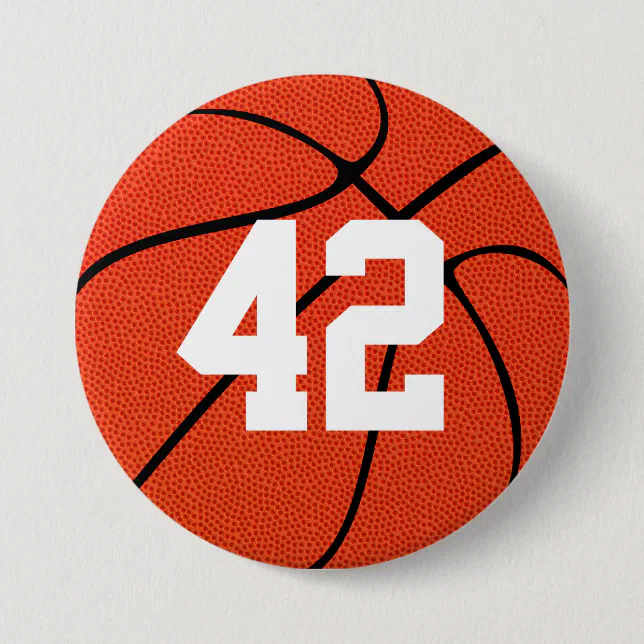 Basketball Custom High Definition Button Pin | Zazzle