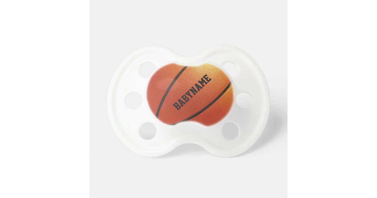 Basketball custom pacifier | Zazzle