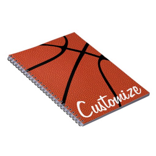 Basketball Custom Team or Player Name / Text Notebook | Zazzle