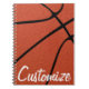 Basketball Custom Team or Player Name / Text Notebook | Zazzle