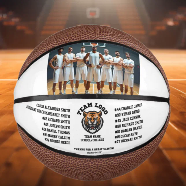 Basketball Custom Team Photo, Player Names & Logo | Zazzle