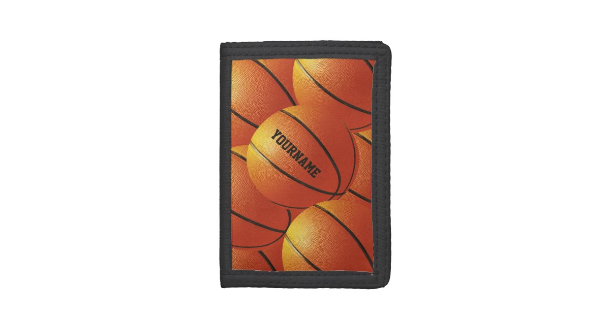 Basketball custom wallets | Zazzle