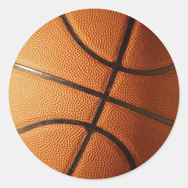 Basketball Design Classic Round Sticker | Zazzle