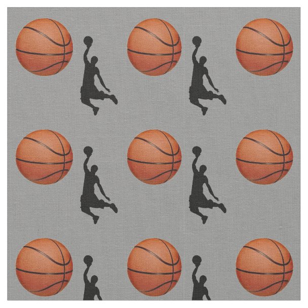 Basketball Fabric. Fabric | Zazzle.com