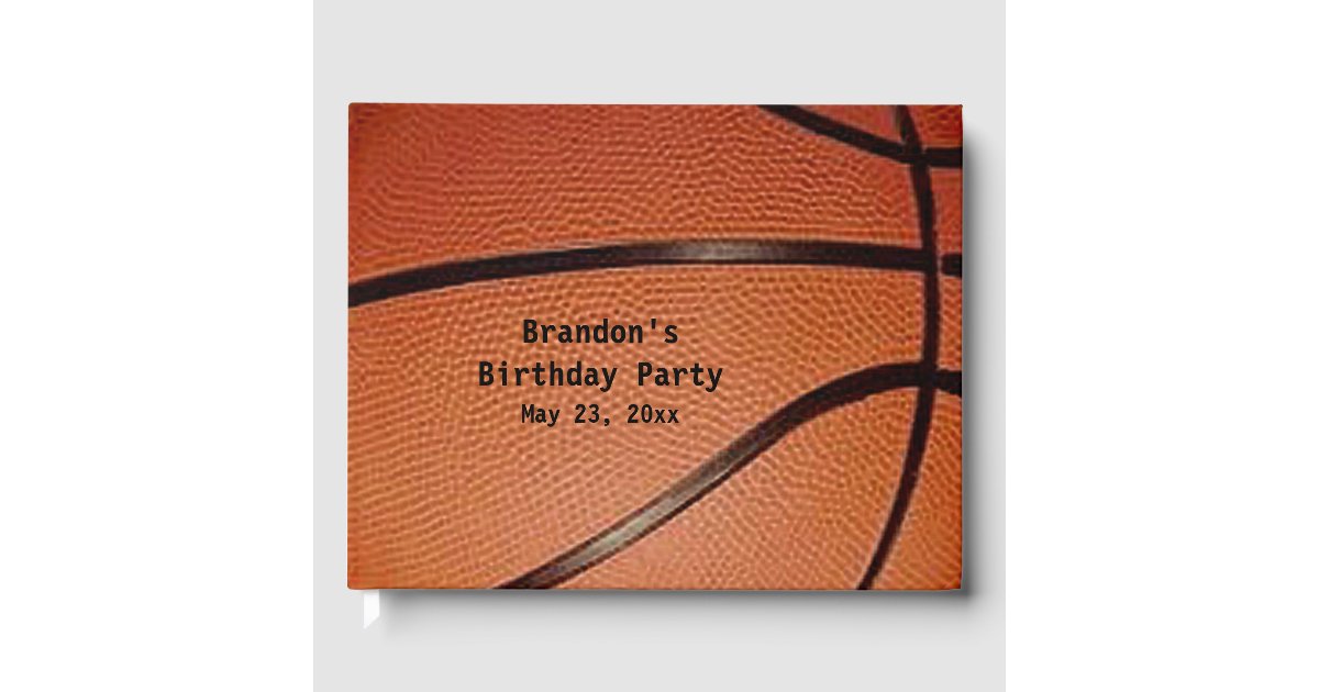 Basketball Design Guest Book | Zazzle