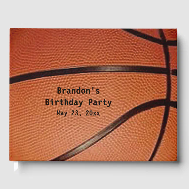 Basketball Design Guest Book | Zazzle