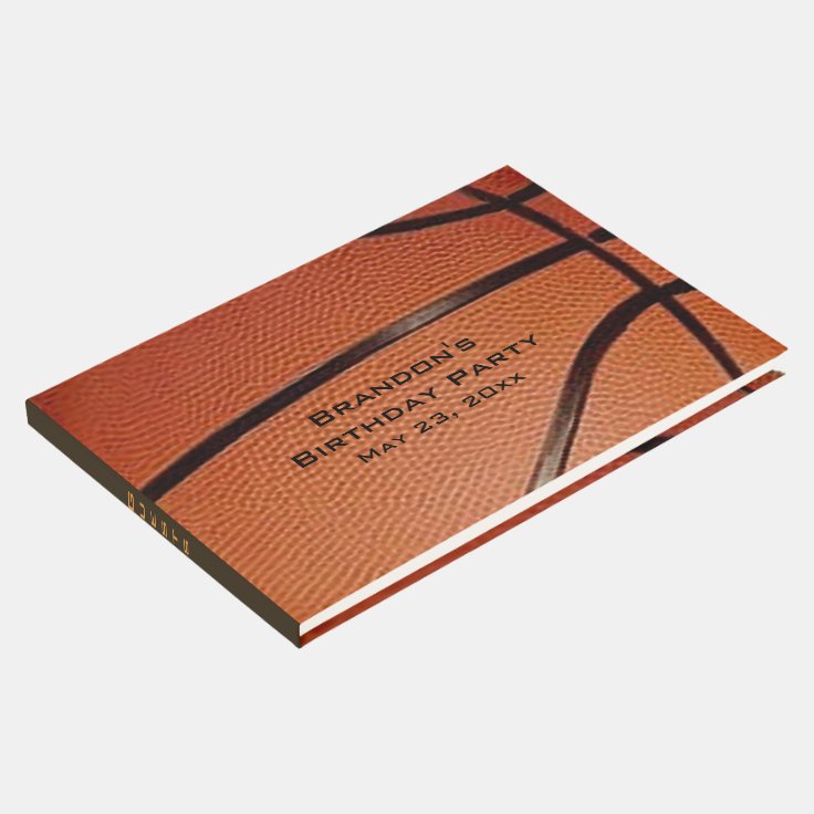 Basketball Design Guest Book | Zazzle