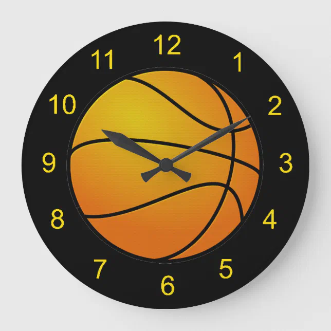 Basketball Design Wall Clock | Zazzle