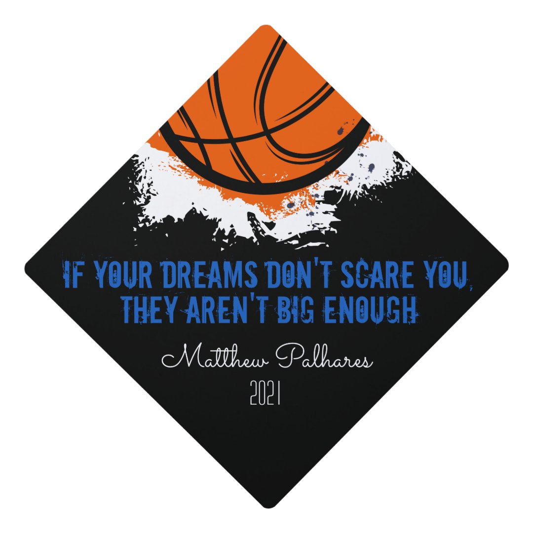 Basketball Dreams Graduation Cap Topper | Zazzle
