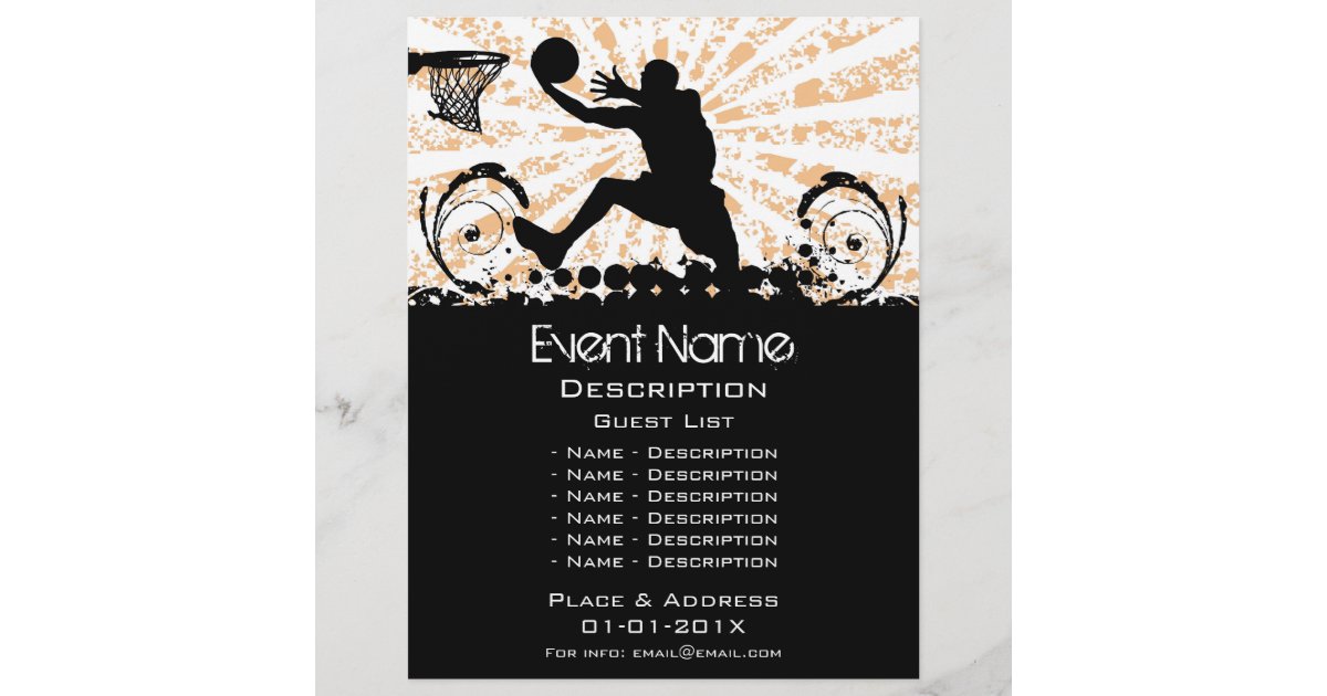 Basketball Event Promotion Flyer | Zazzle