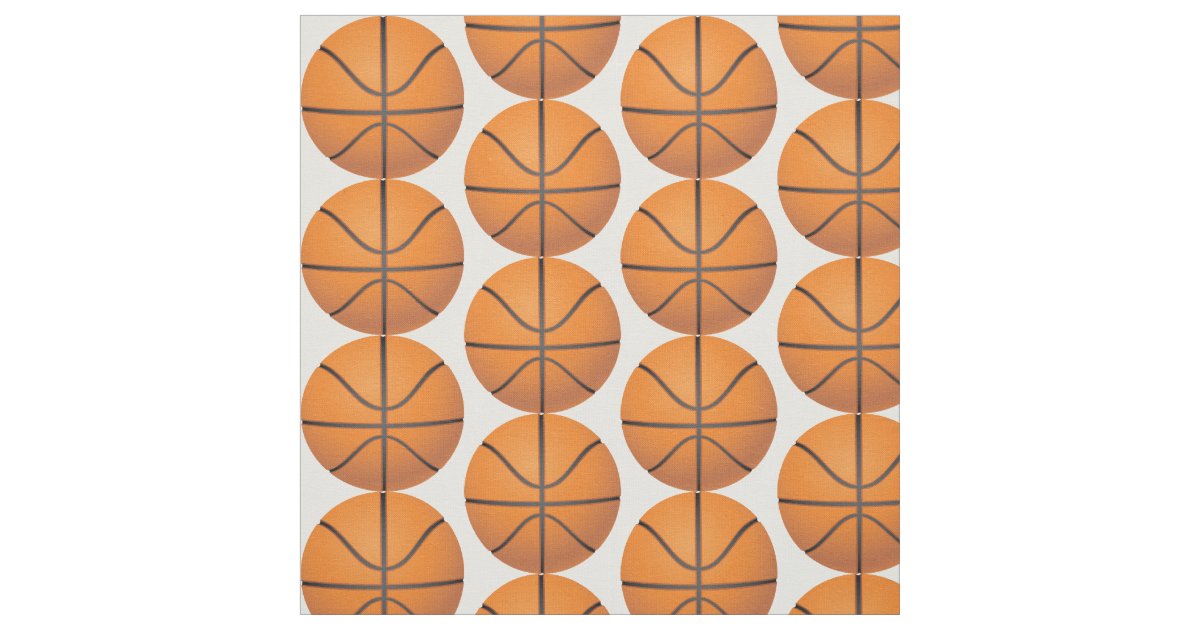Basketball Fabric. Fabric | Zazzle