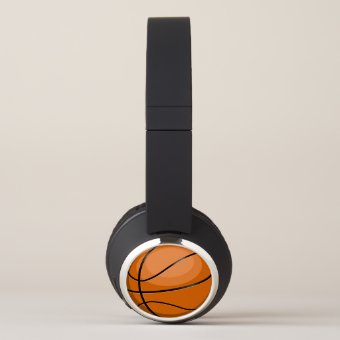 Basketball Fan Custom Name Headphones | Zazzle