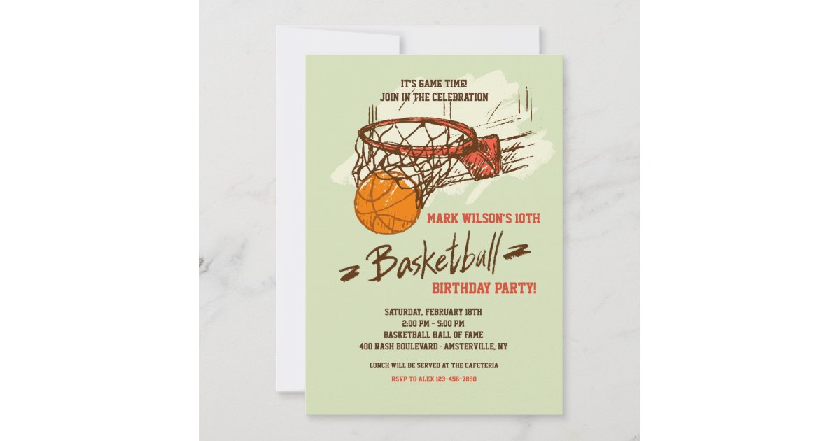 Basketball Fan Invitation | Zazzle
