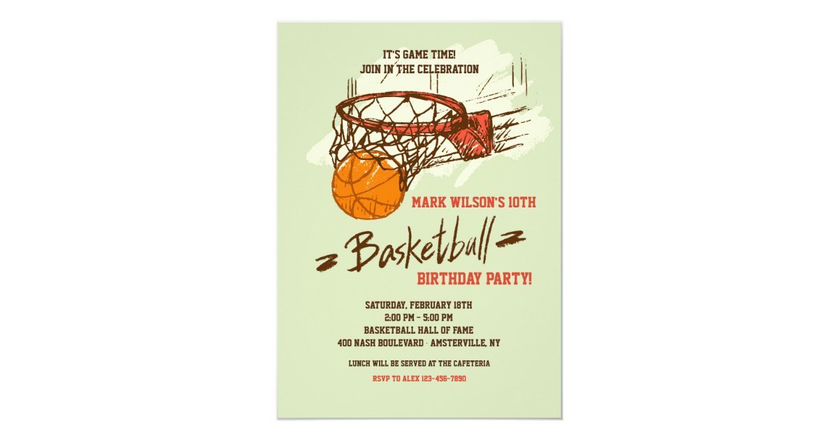Basketball Fan Invitation | Zazzle.com