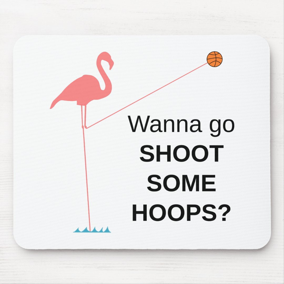 Basketball Flamingo Mousepad | Zazzle
