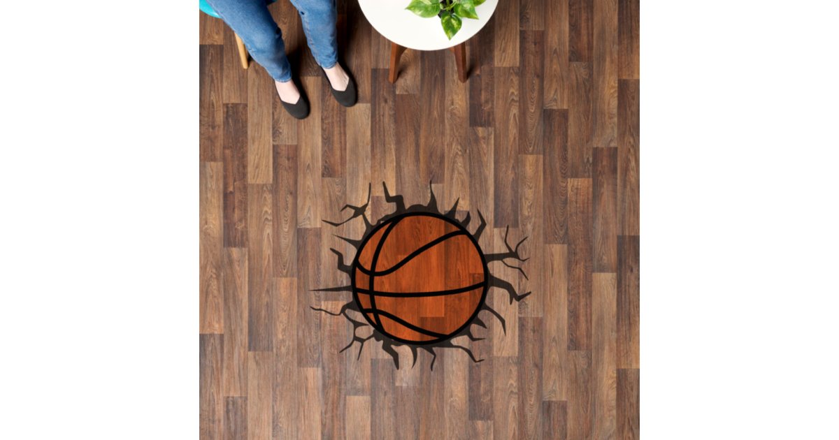 Basketball Floor Decals | Zazzle