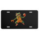 Basketball Frog black aluminum license plate | Zazzle