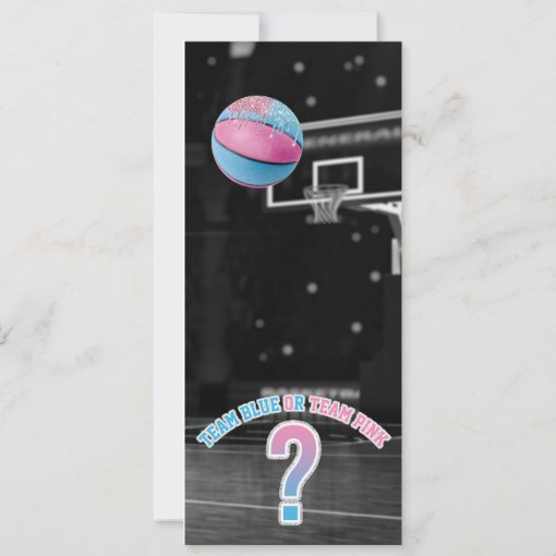 Basketball Gender Reveal Ticket Invitation | Zazzle Basketball Gender Reveal Ticket Invitation | Zazzle