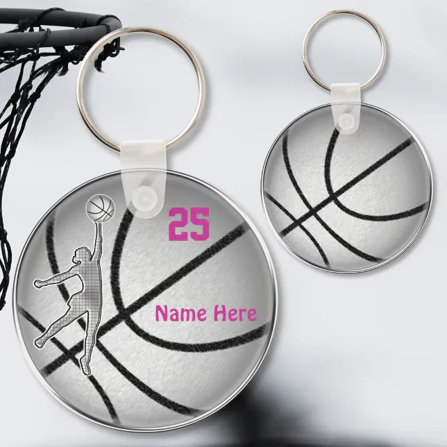 Basketball Gifts for Girls Team PERSONALIZED Keychain | Zazzle