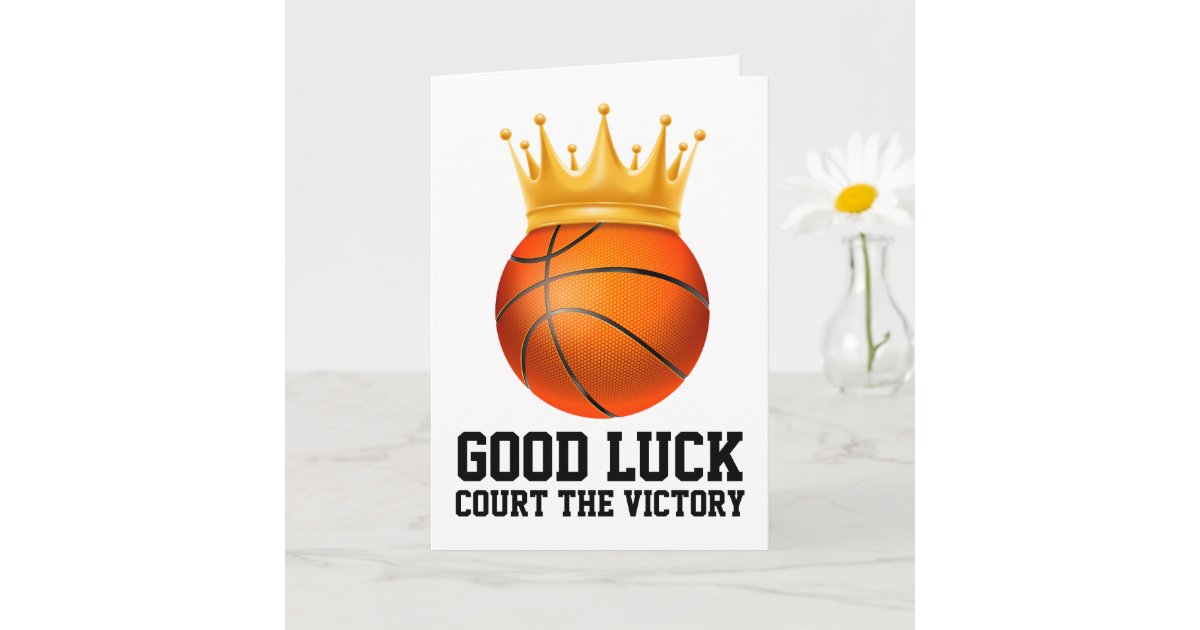 basketball good luck cards | Zazzle