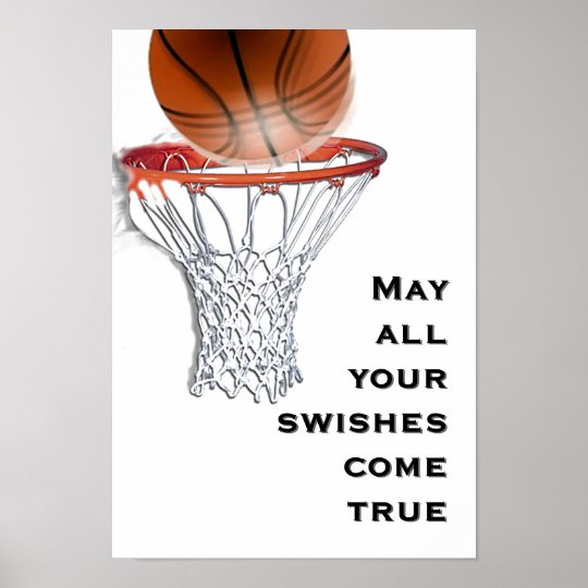 basketball good-luck poster | Zazzle.com