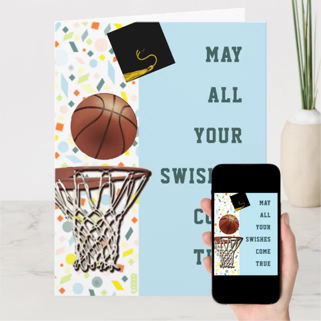 Basketball Graduation Congrats Card | Zazzle