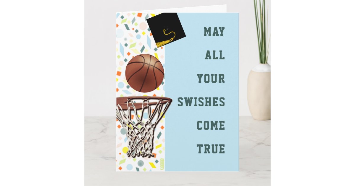 Basketball Graduation Congrats Card | Zazzle