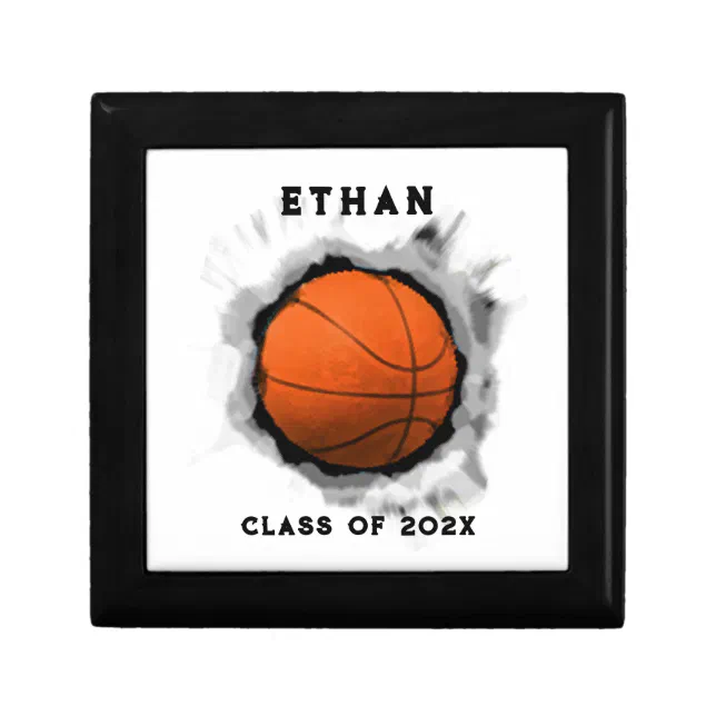 Basketball Graduation Gift Ideas Keepsake Box | Zazzle