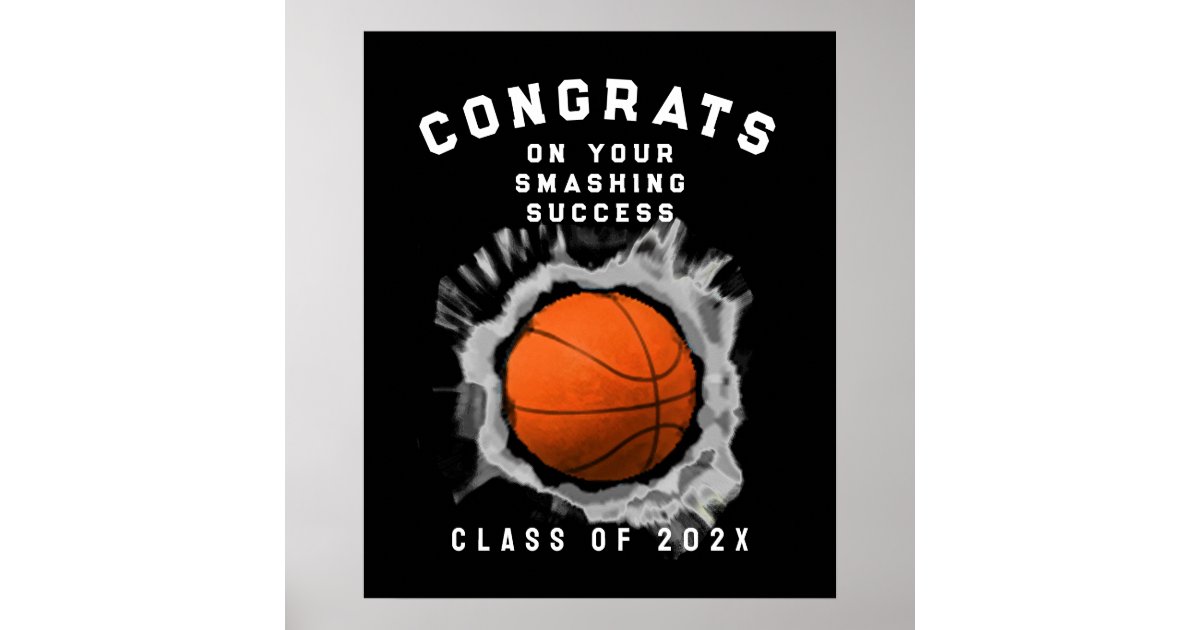 Basketball Graduation Poster | Zazzle