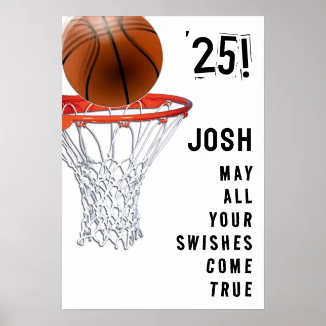 Basketball Graduation Poster | Zazzle