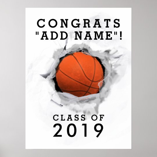 basketball graduation poster | Zazzle.com