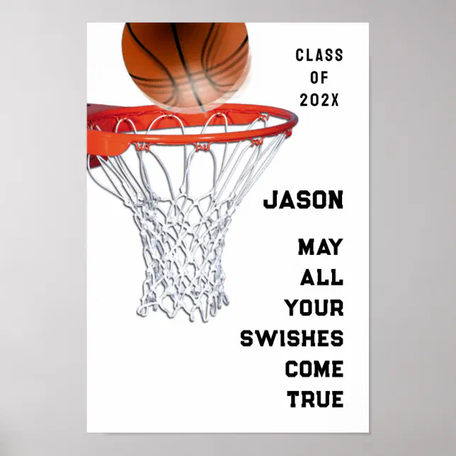 Basketball Graduation Poster | Zazzle