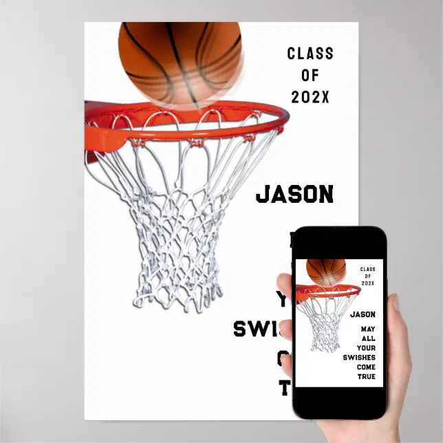 Basketball Graduation Poster | Zazzle