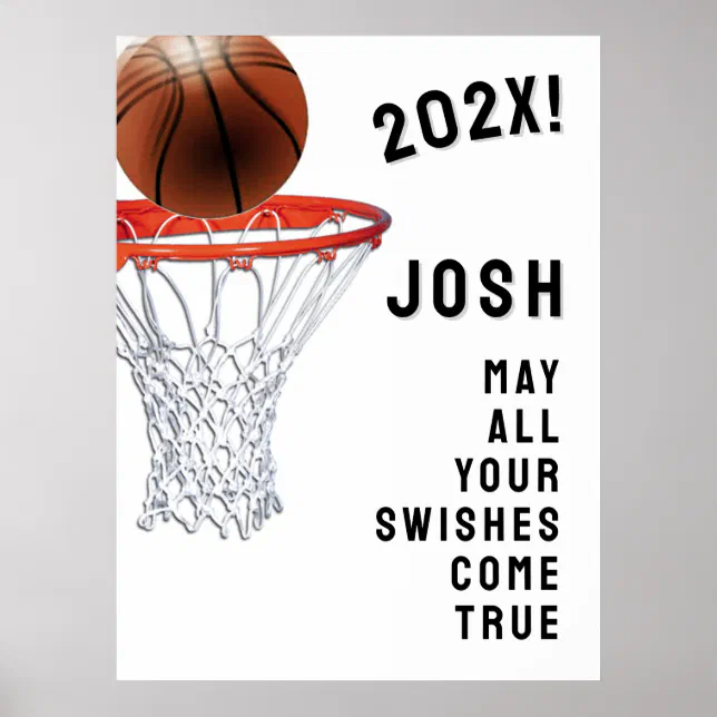 Basketball Graduation Poster | Zazzle