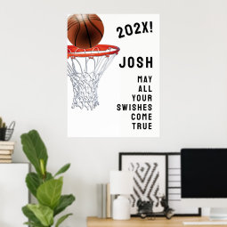 Basketball Graduation Poster | Zazzle