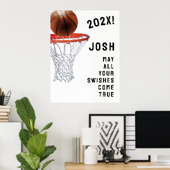 Basketball Graduation Poster | Zazzle