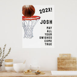 Basketball Graduation Poster | Zazzle