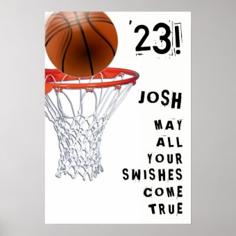 Basketball Graduation Poster | Zazzle