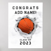 basketball graduation poster | Zazzle
