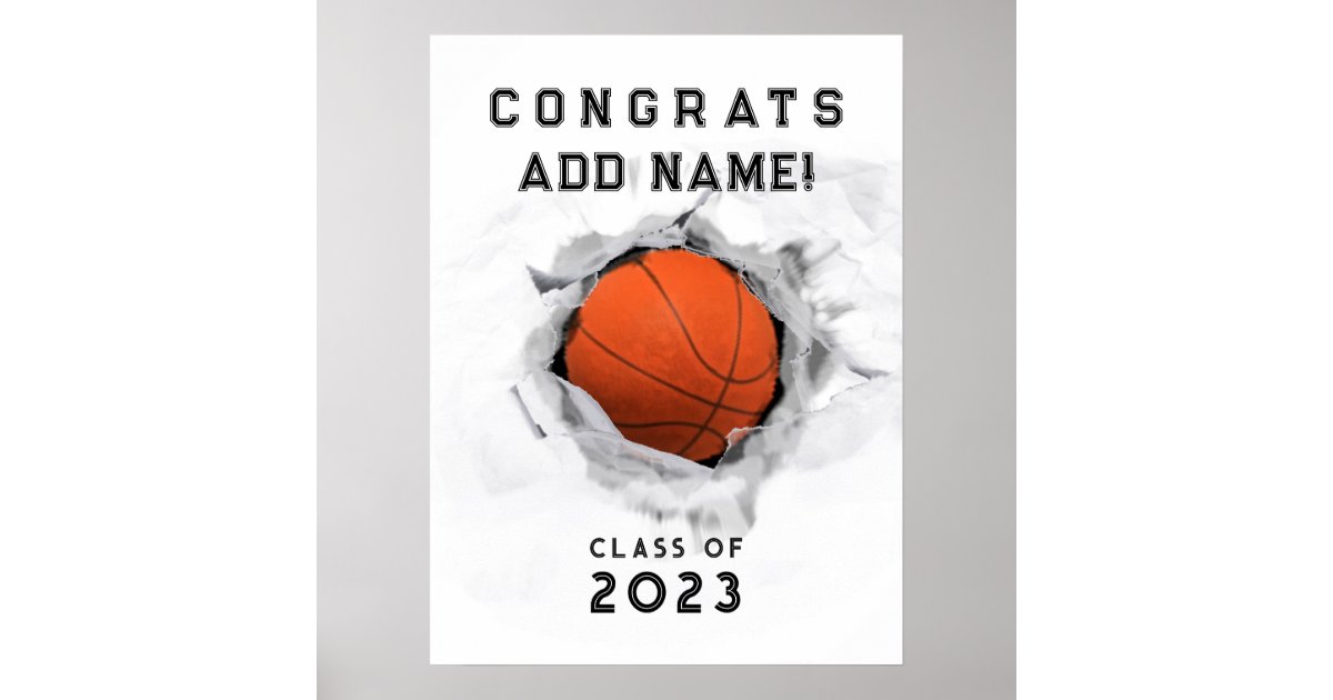basketball graduation poster | Zazzle