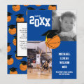 Basketball Graduation Sports Blue Announcement | Zazzle