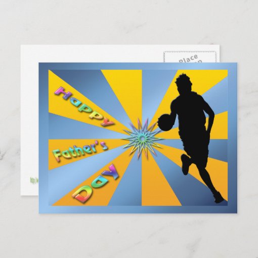 Basketball - Happy Father's Day Postcard | Zazzle