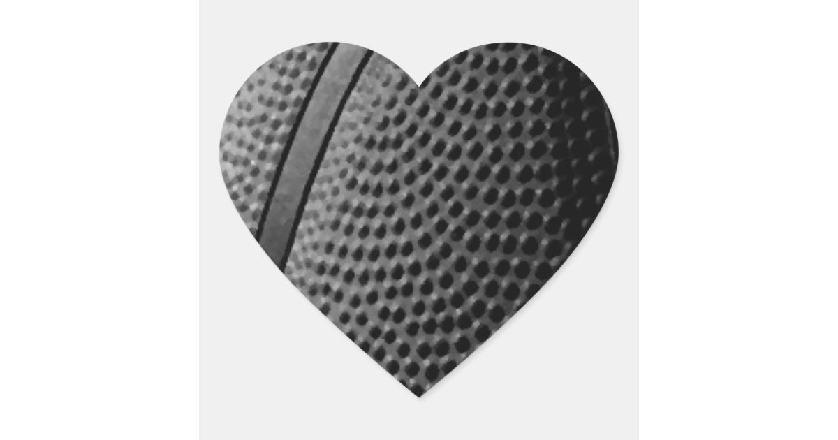 Basketball Heart Sticker | Zazzle